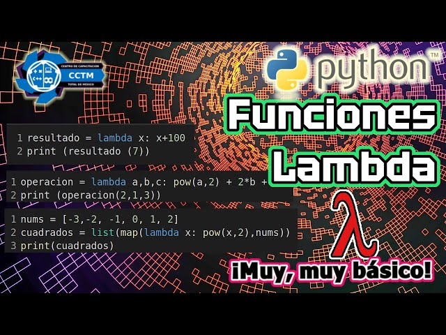 Cómo se usa la función lambda? | Función anónima | Python desde cero | ¡Muy básico! | Видео на ...